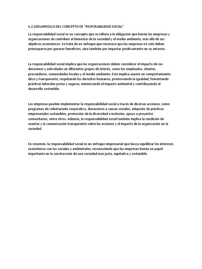 Responsabilidad Social | PDF