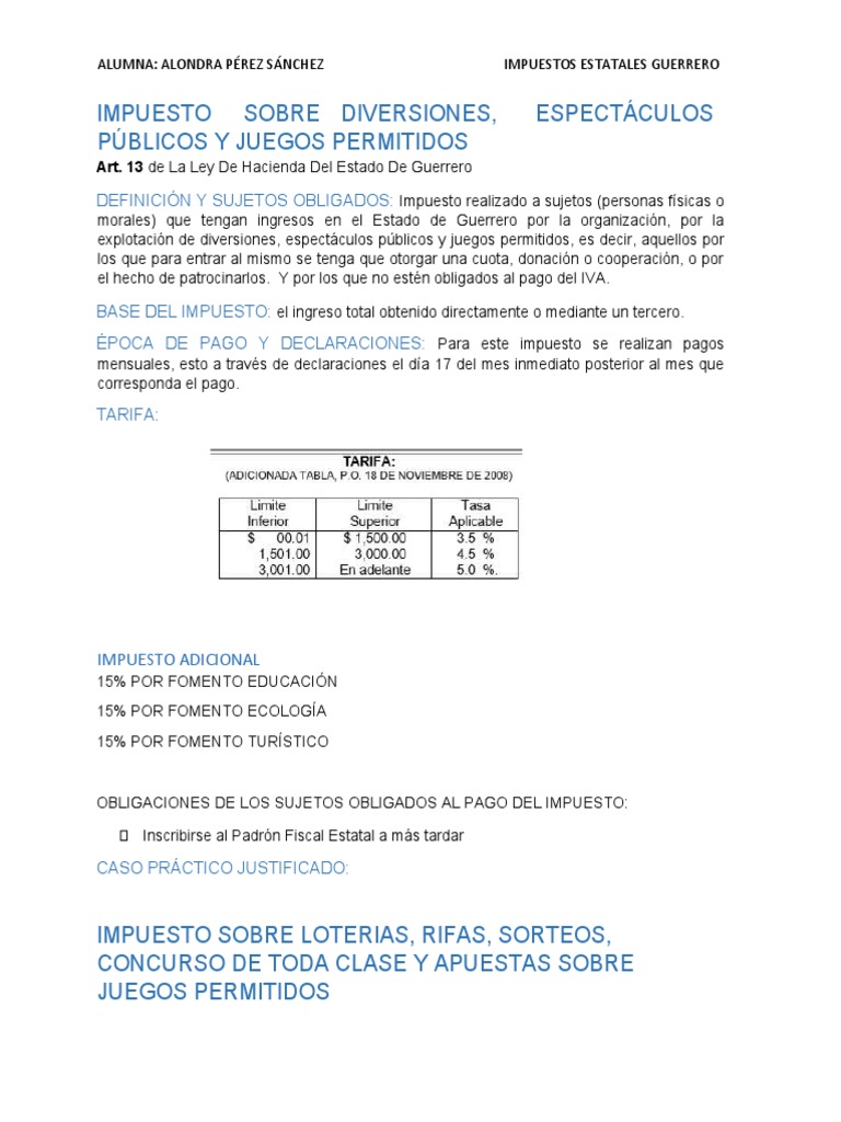 Tarea XD | PDF | Impuestos