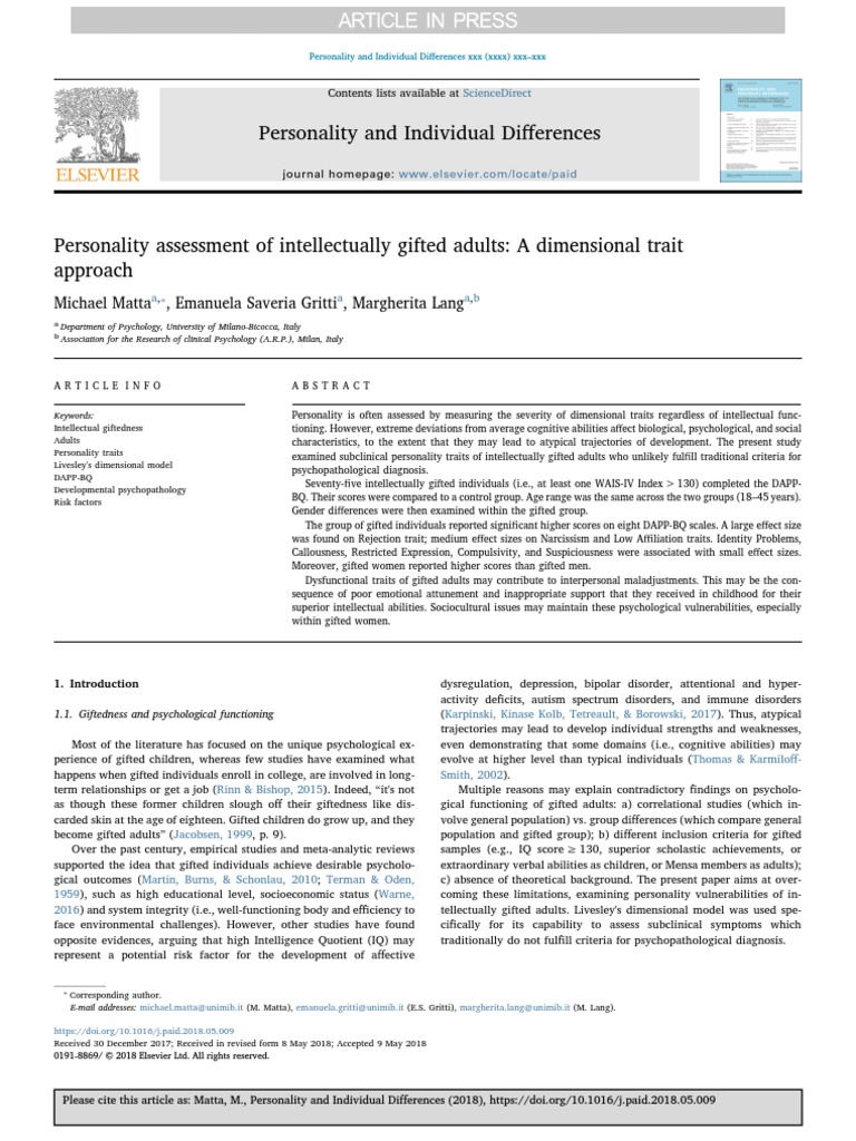 Traits of Intellectually Gifted Adults | PDF | Intellectual Giftedness ...