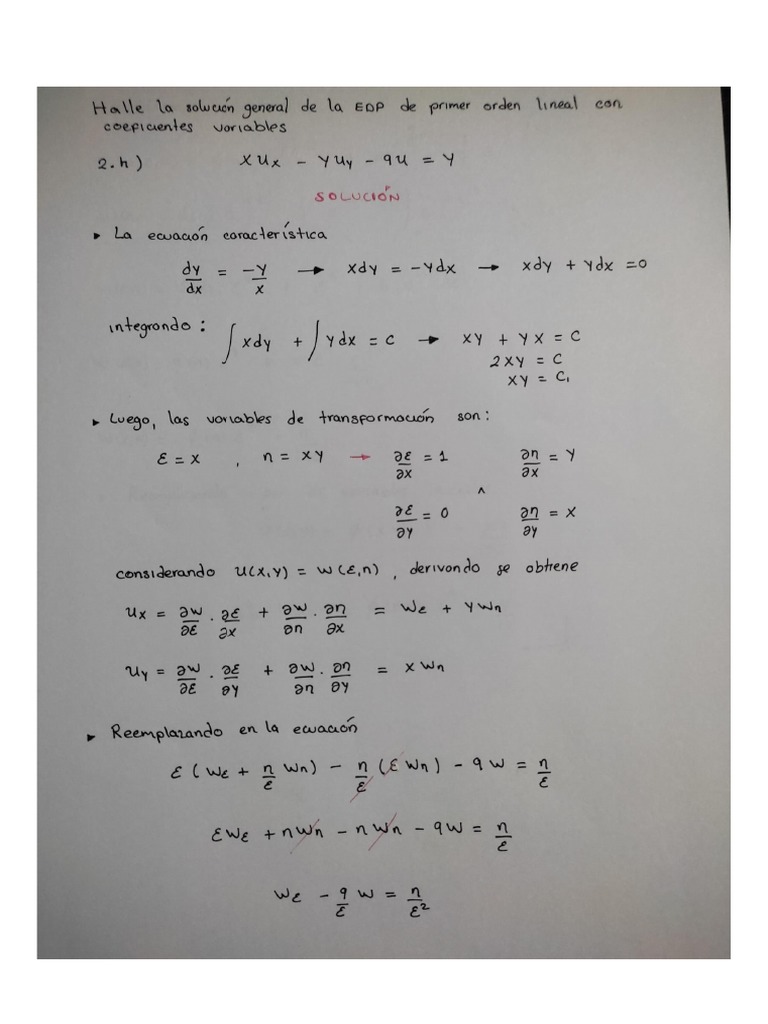 Solución General de Una EDP Lineal | PDF