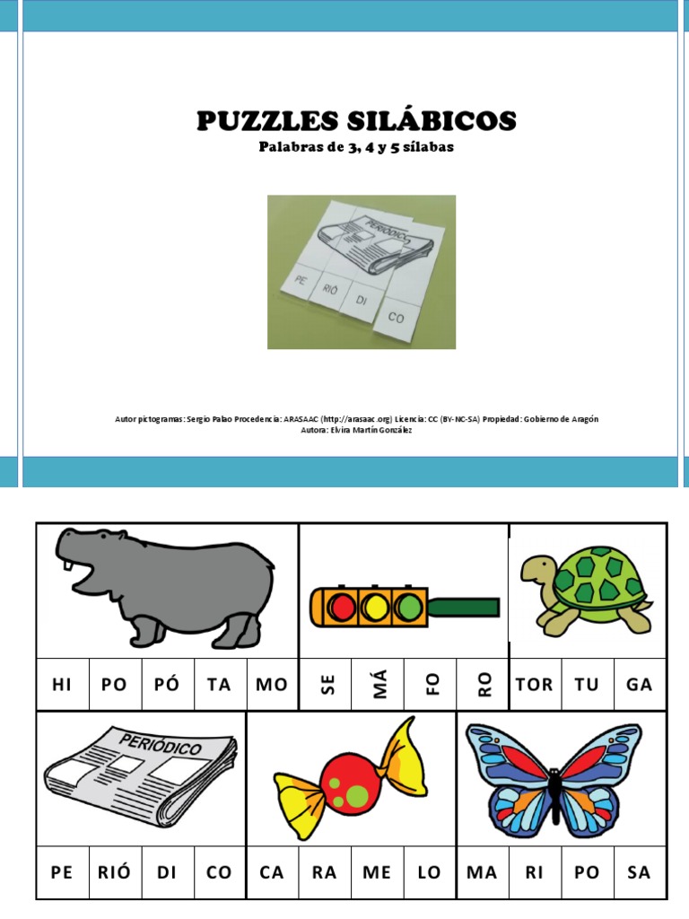 Conciencia Fonologica Puzzles Silabicos Mayusculas | PDF