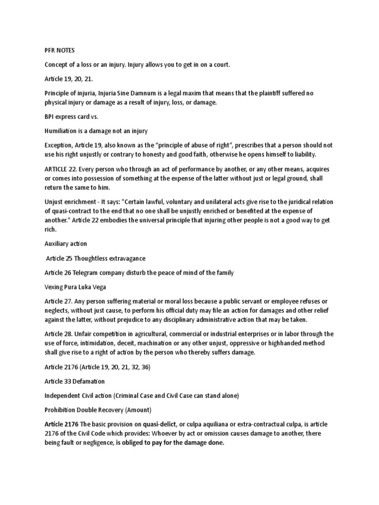 PFR Notes | PDF