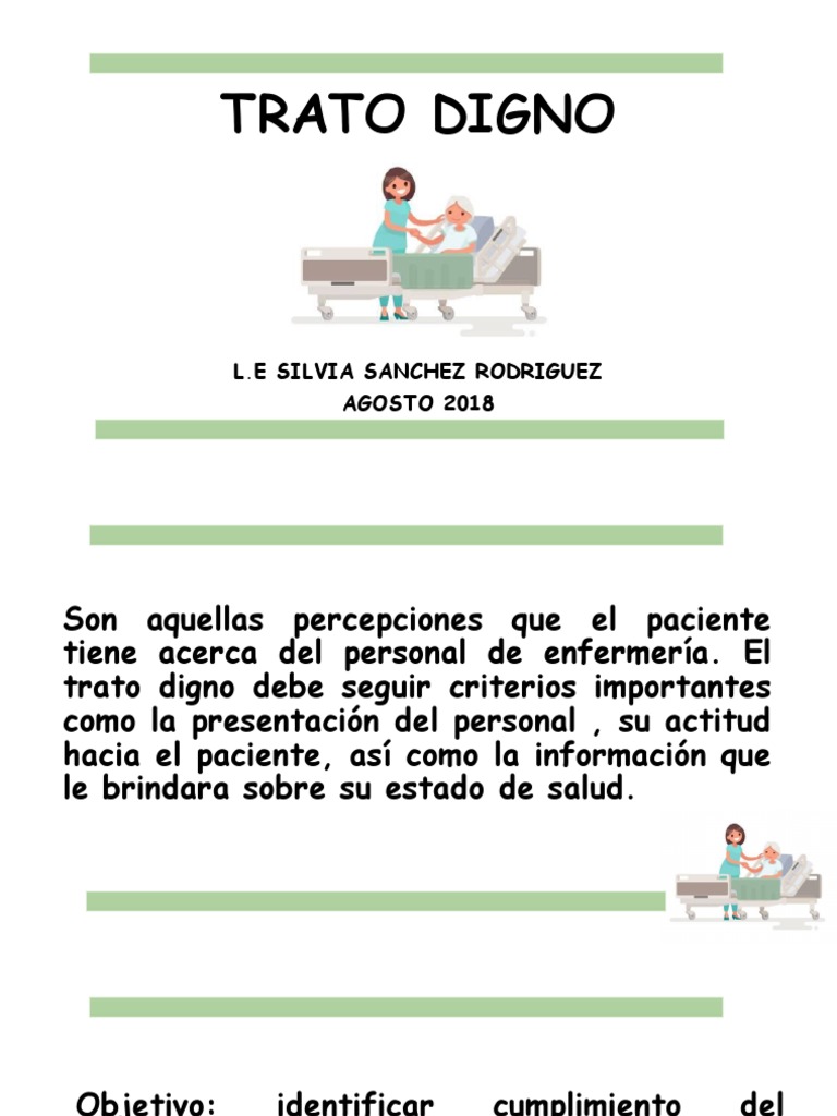 Trato Digno y SP | PDF | Seguridad del paciente | Enfermería