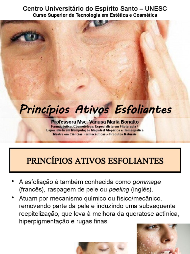 Princípios Ativos Esfoliantes em Cosméticos | PDF | Pele