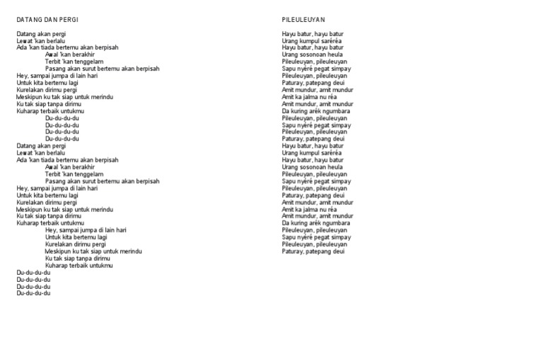 Lirik Lagu Perpisahan | PDF