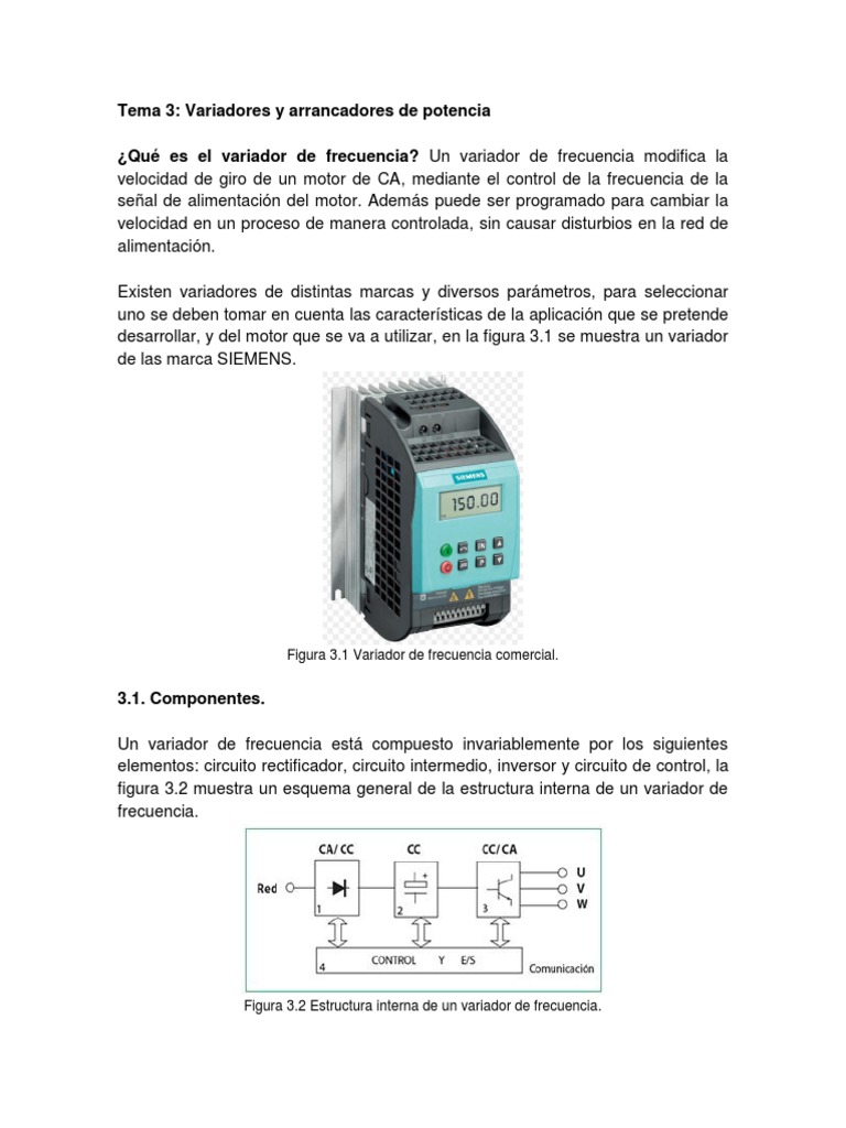 Variadores de Frecuencia | PDF | Rectificador | Inversor de energia