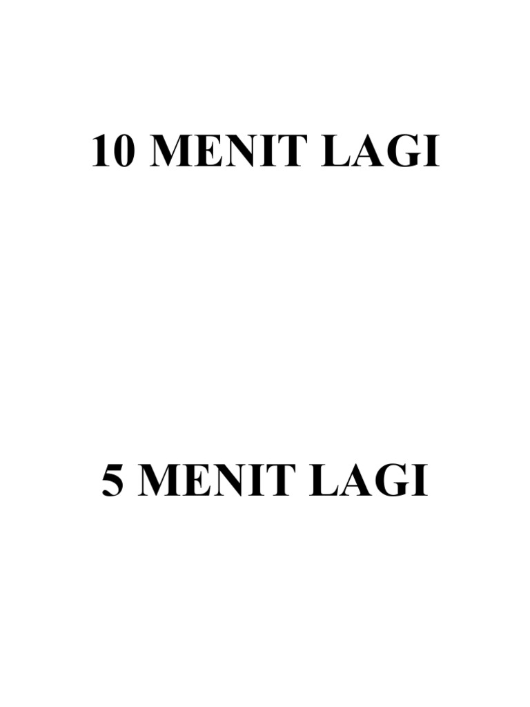 10 Menit Lagi | PDF