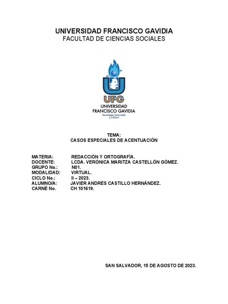 Casos Especiales de Acentuación | PDF