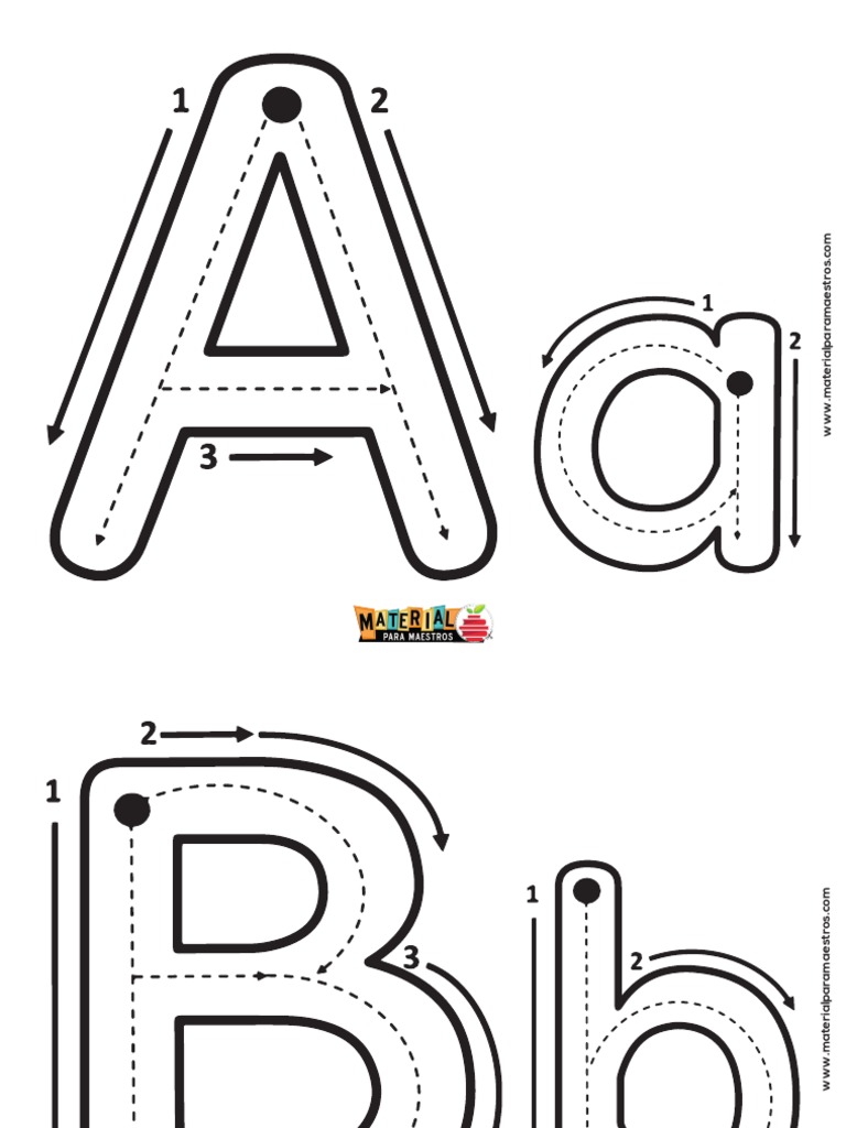 Trazo de Las Letras Del Abecedario DIGITAL | PDF