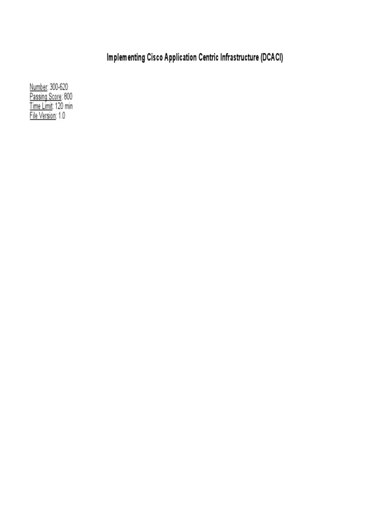 Implementing Cisco Application Centric Infrastructure (DCACI) Study Guide (Updated May 2023 ...