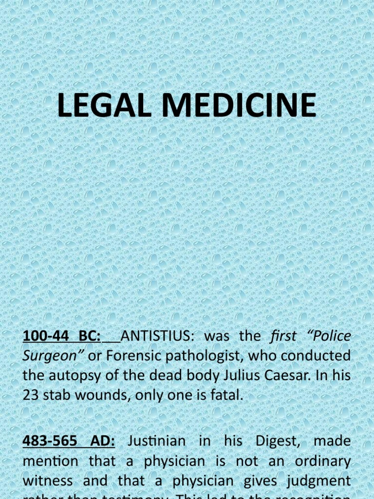 CDI2-final-lec-Legal-medicine Part 1 | PDF | Blood | Decomposition