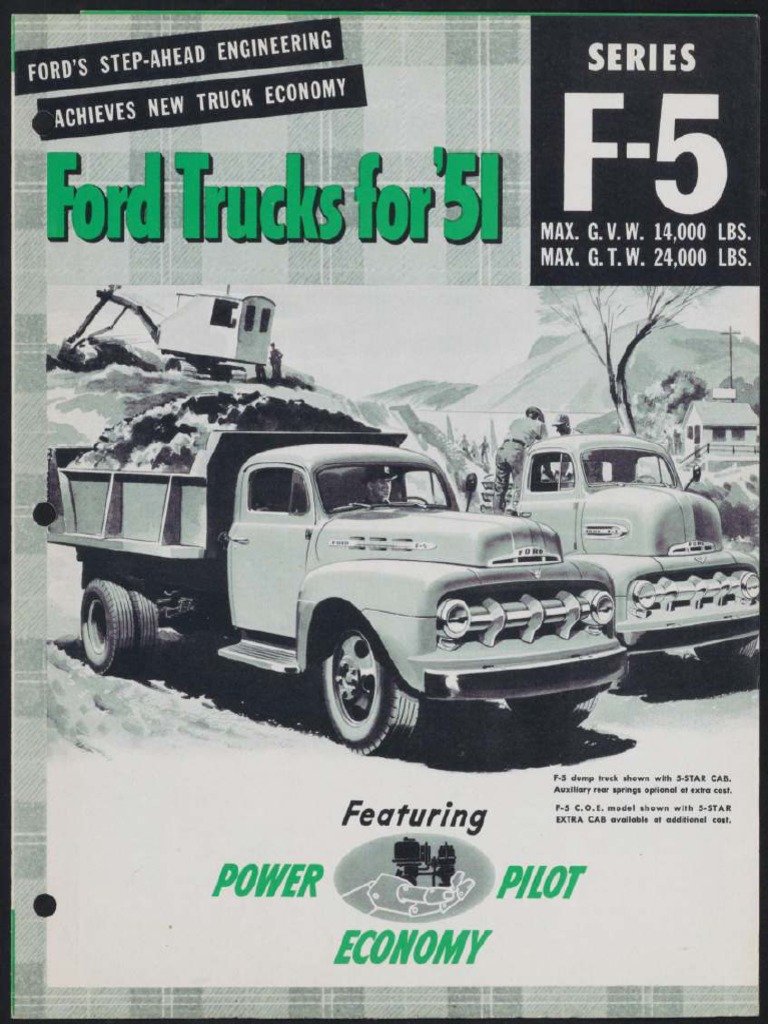 1951 Ford F 5 Series | PDF | Truck | Land Vehicles