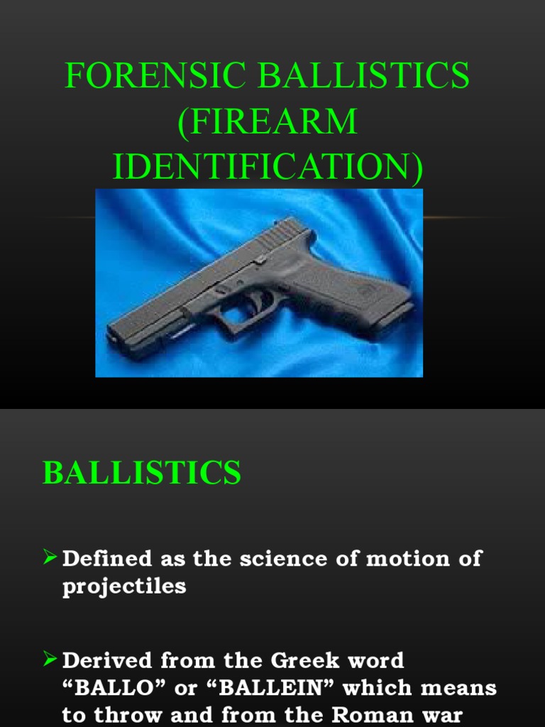 Forensic Ballistics | Download Free PDF | Firearms | Bullet