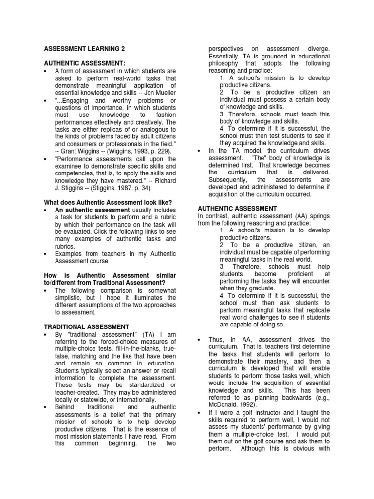Assessment Learning 2 - Reviewer | PDF | Educational Assessment ...
