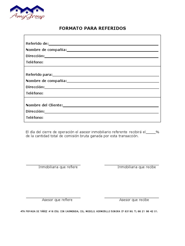 Formato para referidos | PDF