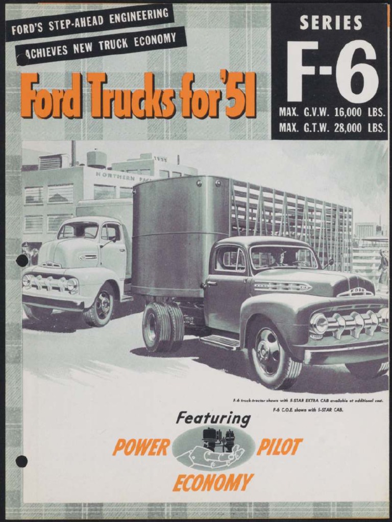 1951 Ford F-6 Truck Specifications | PDF