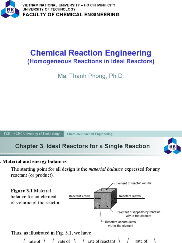 Chapter 3-Ideal reactors for Single Reactions | PDF | Chemical Reactor ...