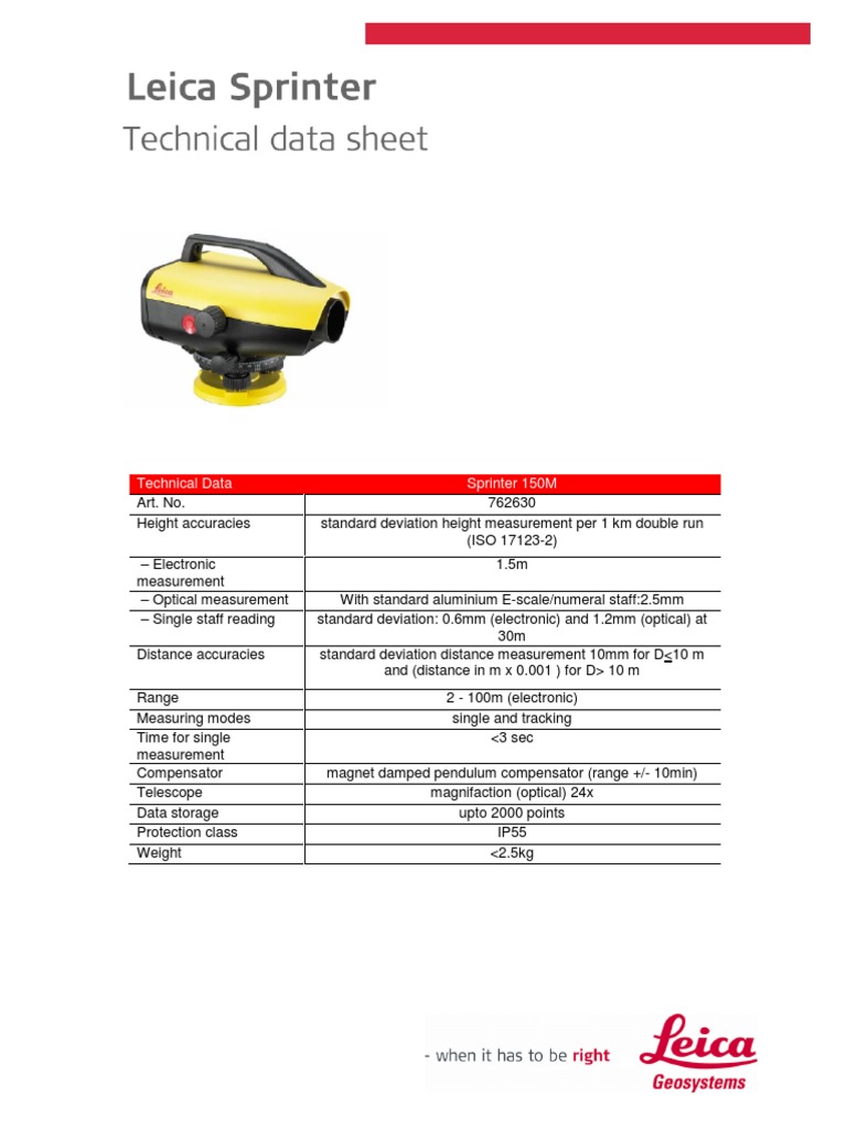 Leica Sprinter Flyer - EN | PDF
