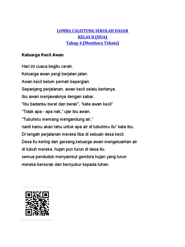 Calistung Tahap 4 | PDF