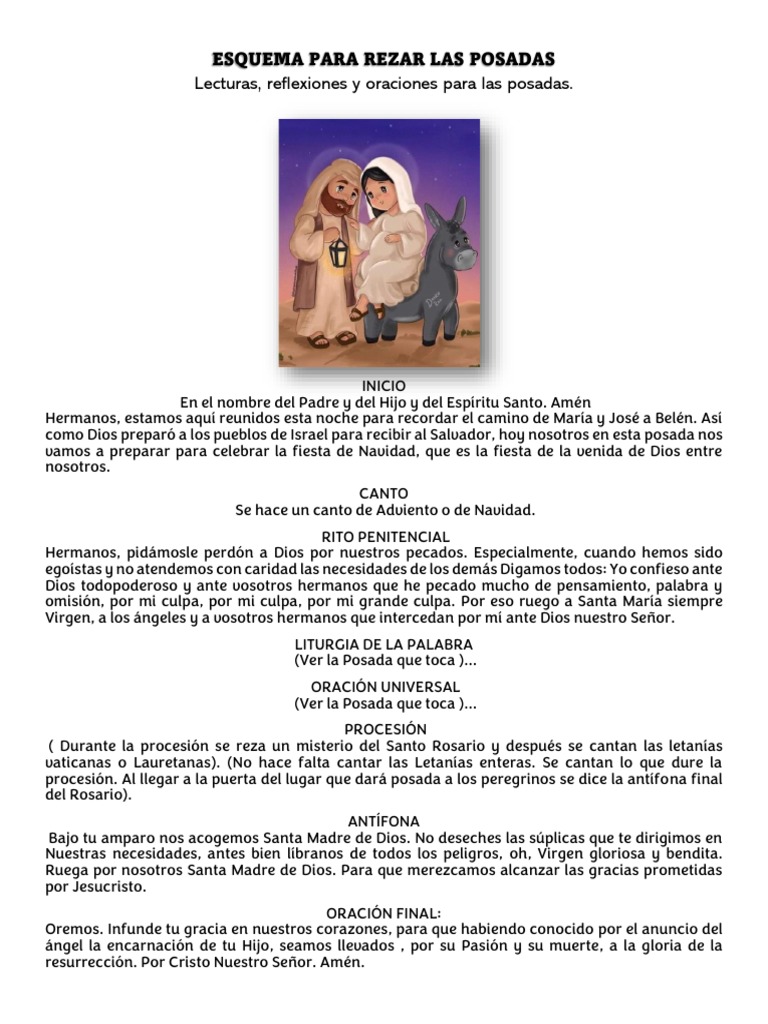 Esquema para Rezar Las Posadas | PDF | María, madre de Jesús | orador ...