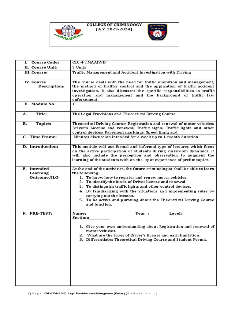CDI4 | PDF | Traffic | Road