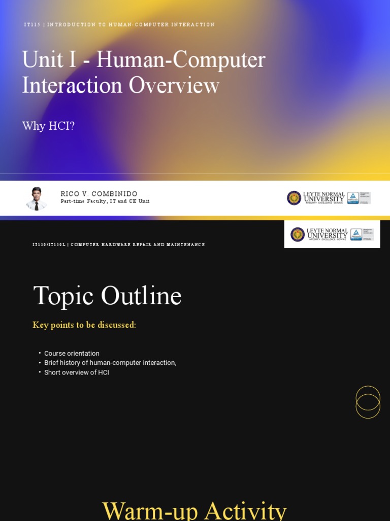 It115 - U1l1 | PDF | Human–Computer Interaction | Usability