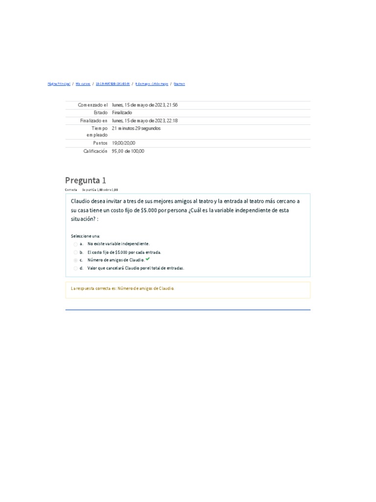 Examen - Revisión Del Intento | PDF | Decibel | Matemáticas