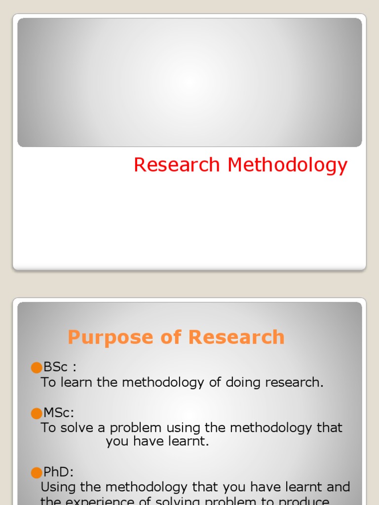 Unit 1 - Research Methodology (Introduction) | PDF