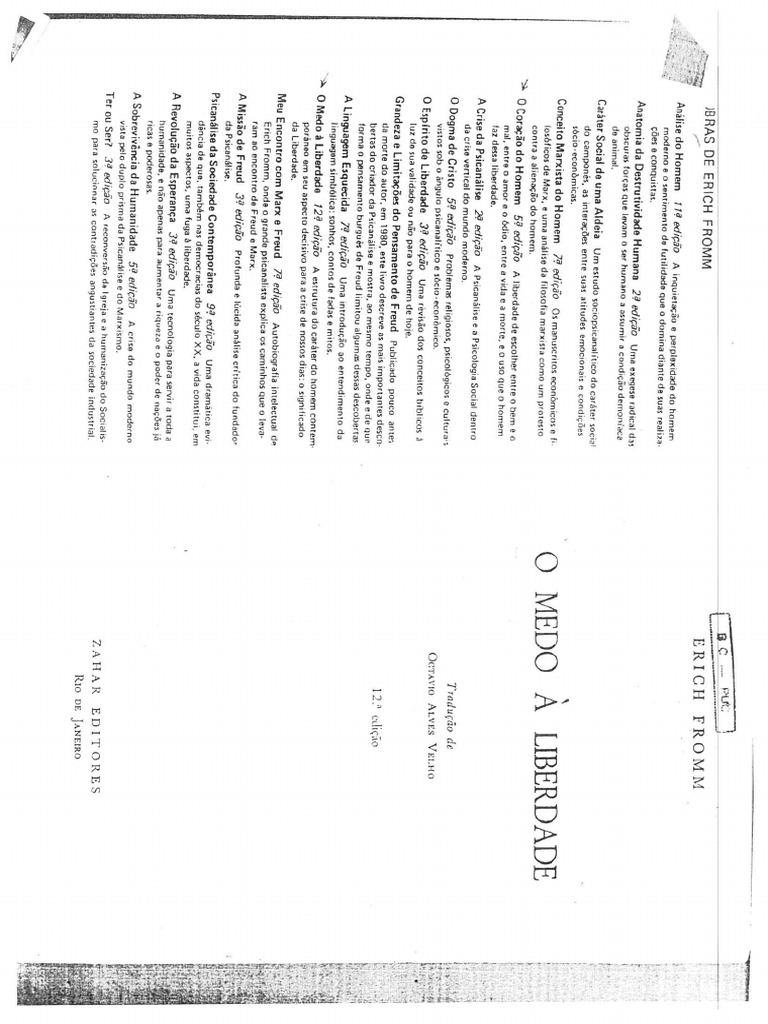 ! O Medo À Liberdade | PDF