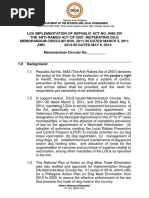 RA No. 9482 Anti-Rabies Act 2007 | PDF | Animals And Humans | Health ...