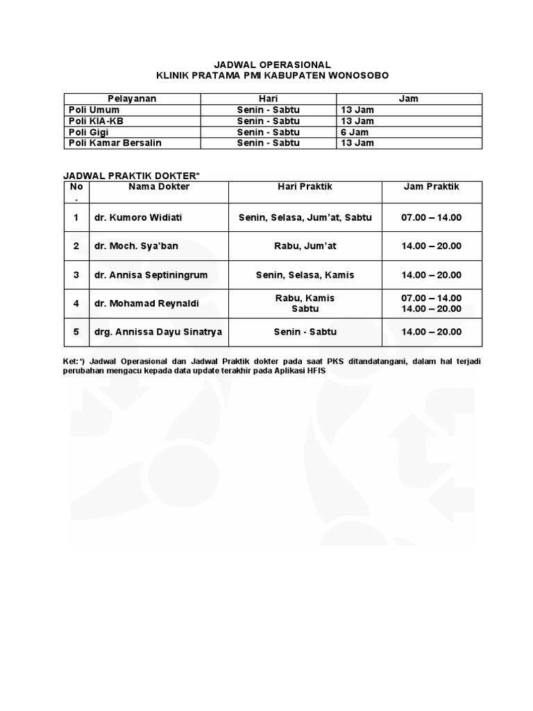 Jadwal Dokter | PDF