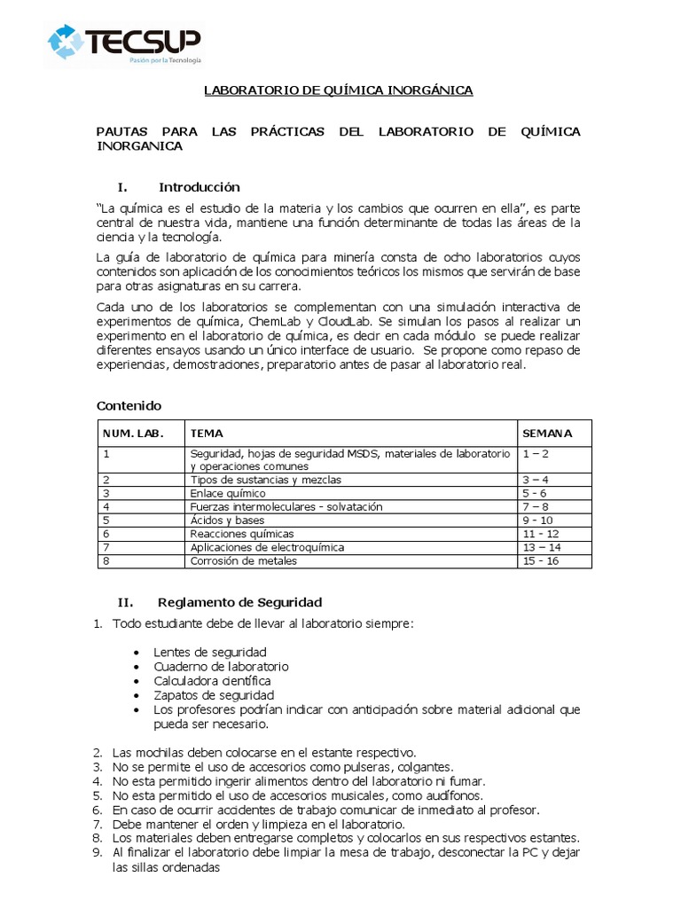 Instrumentos y prácticas de laboratorio químico | PDF | Laboratorios ...