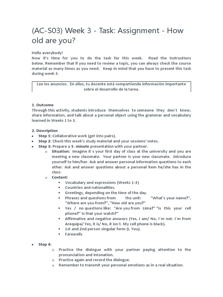 Week 3 - 1 Tarea Académica (Modificada) Agosto 2023 | PDF | Grammar ... Week 3 - 1 Tarea Académica (Modificada) Agosto 2023 | PDF | Grammar ...