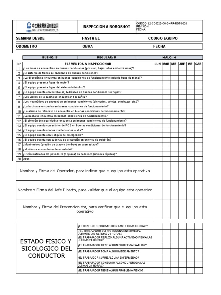 Check List Roboshot | PDF