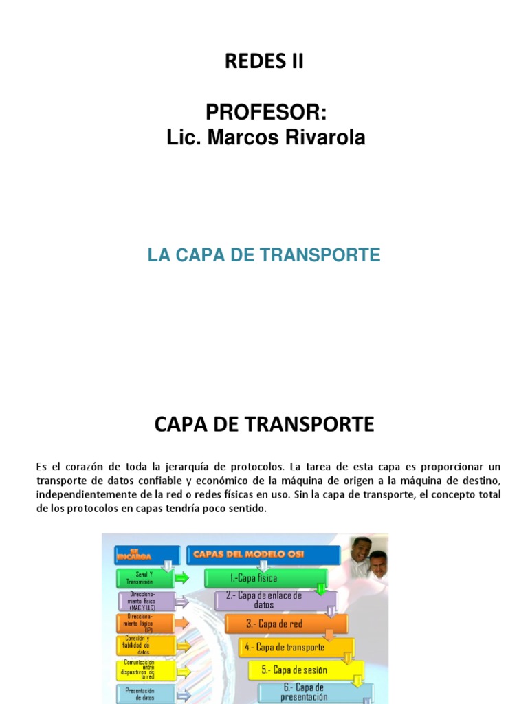 Capa de Transporte de Red | PDF | Arquitectura de Computadores ...