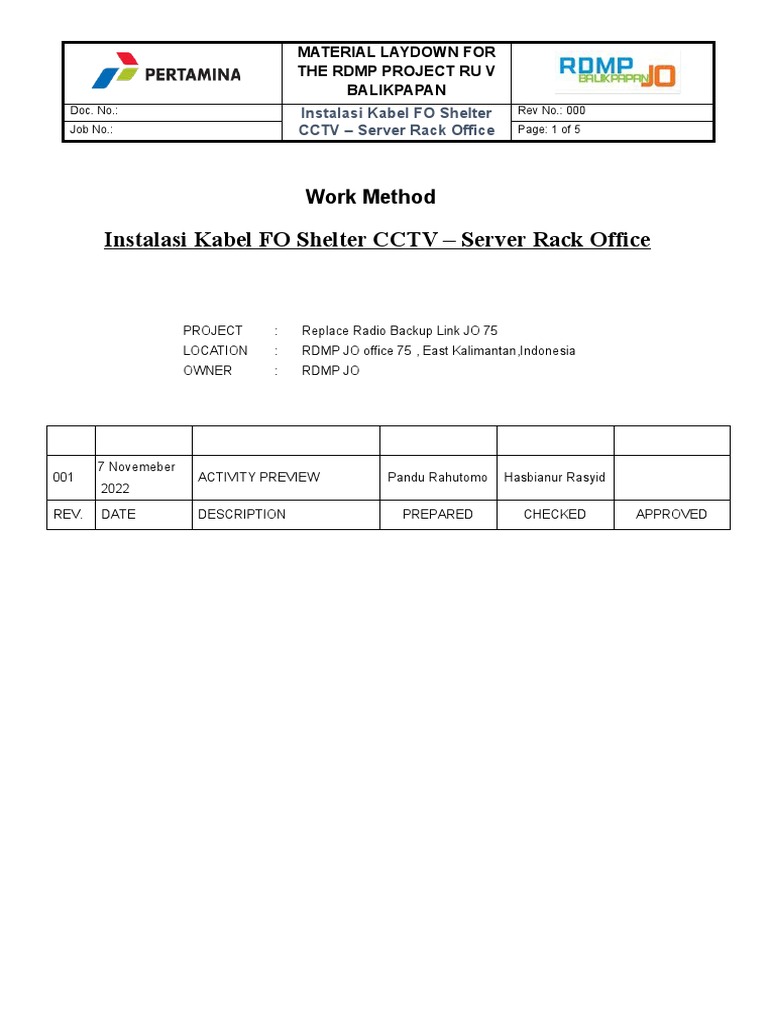 MS Loading Unloading and Material Arrangement JO 37 Fiber Optic | PDF | Computing | Equipment