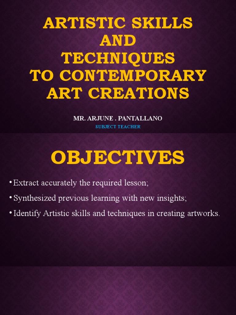 Artistic Techniques in Contemporary Art | PDF | Printmaking | Collage