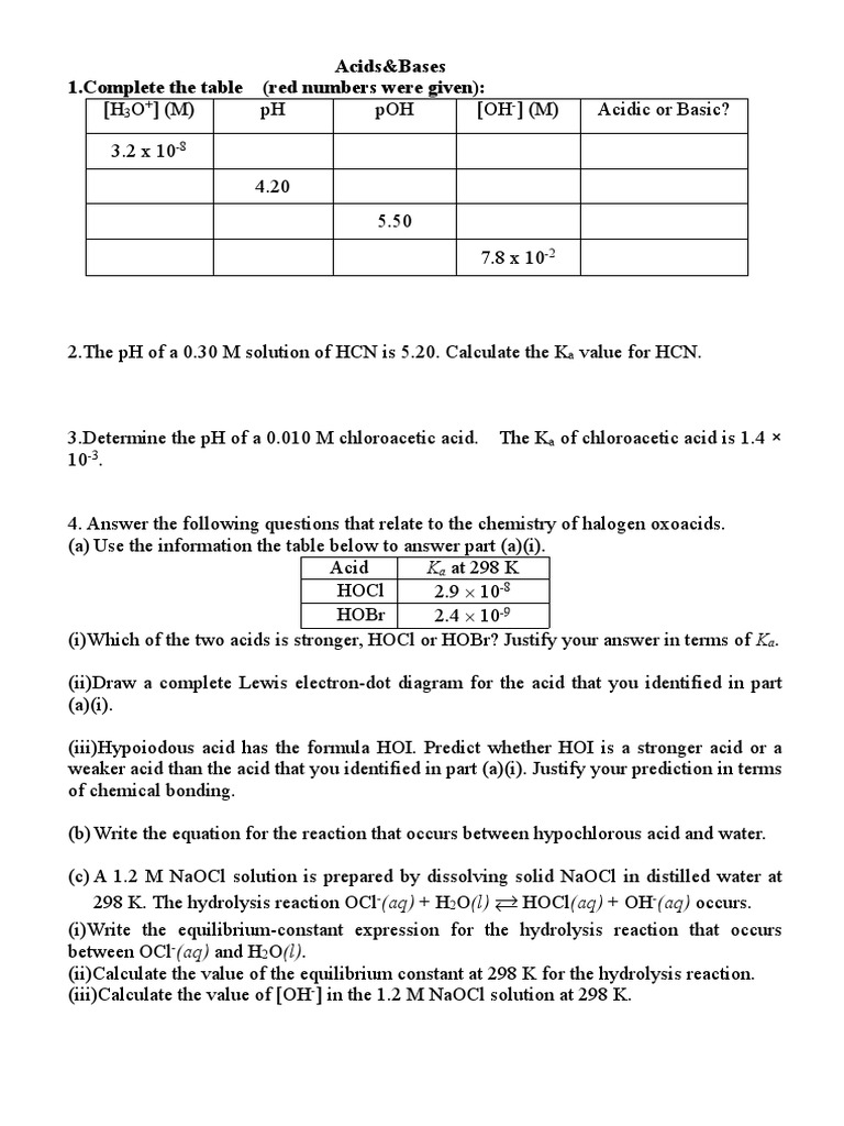 Test For Acids | Download Free PDF | Acid | Ph