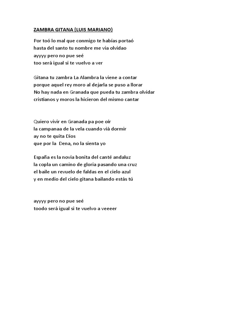 Zambra Gitana | PDF | Poesía
