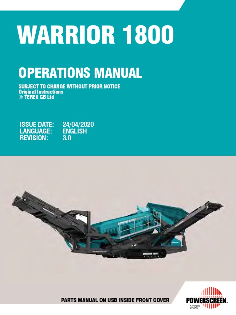 Warrior 1800 Operations Manual Revision 3.0 (English) Reduc | PDF ...