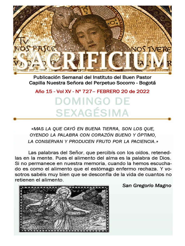 728 - Domingo de Sexagésima | PDF | Cristo (título) | Misa (liturgia)