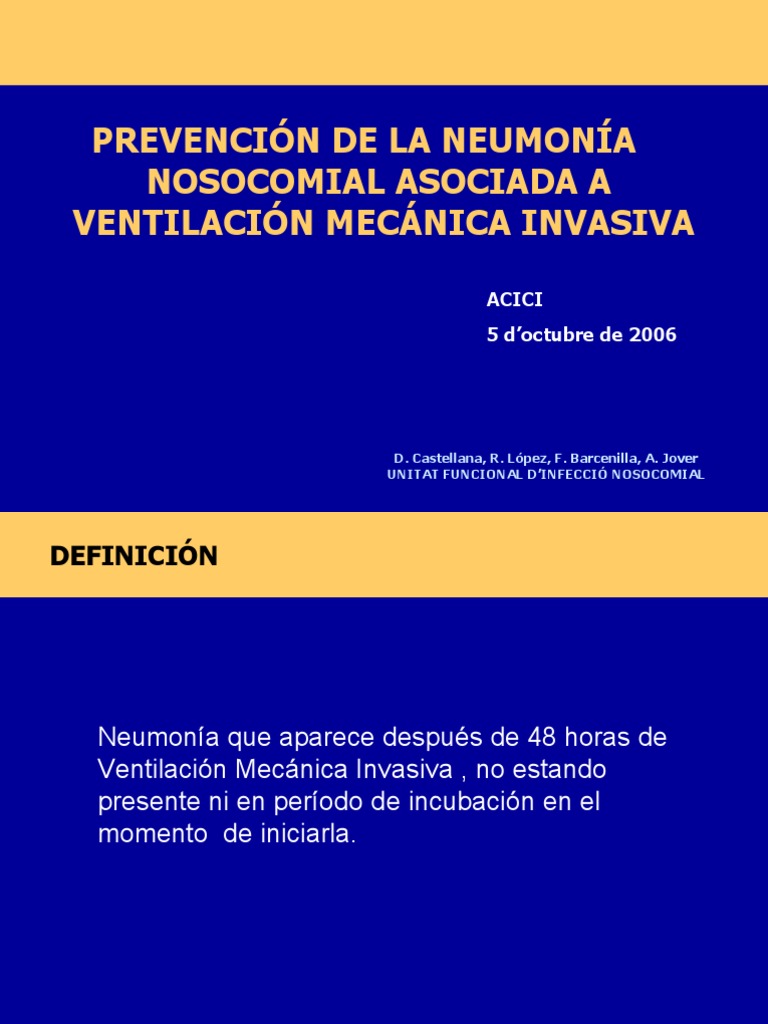 Neu - Arm - PPT Acici | PDF | Neumonía | Infección adquirida en el hospital