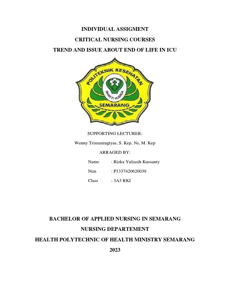 Trend and Issue About End of Life in Icu | PDF | End Of Life Care ...