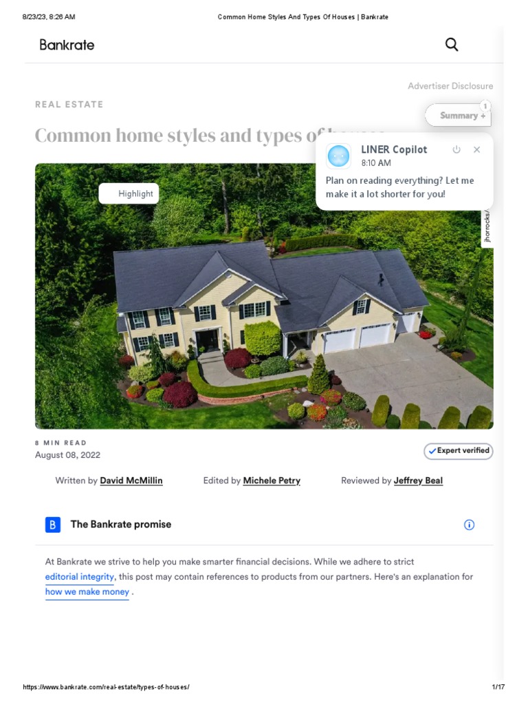 Common Home Styles and Types of Houses - Bankrate | PDF | Mobile Home ...