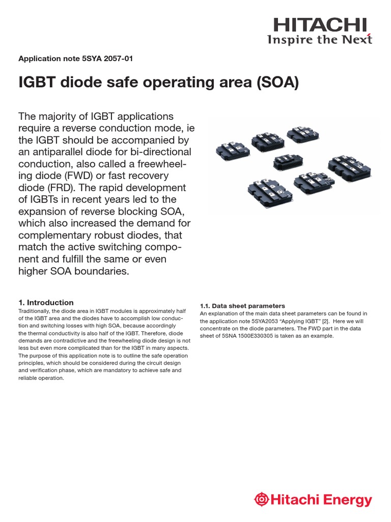 5SYA2057 - IGBT Diode Safe Operating Area (SOA) | PDF | Diode | Capacitor