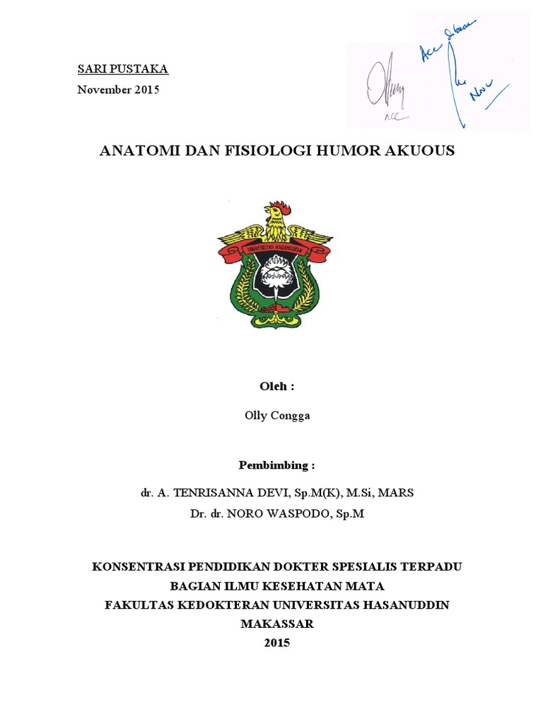 Anatomi Dan Fisiologi Humor Aquos | PDF