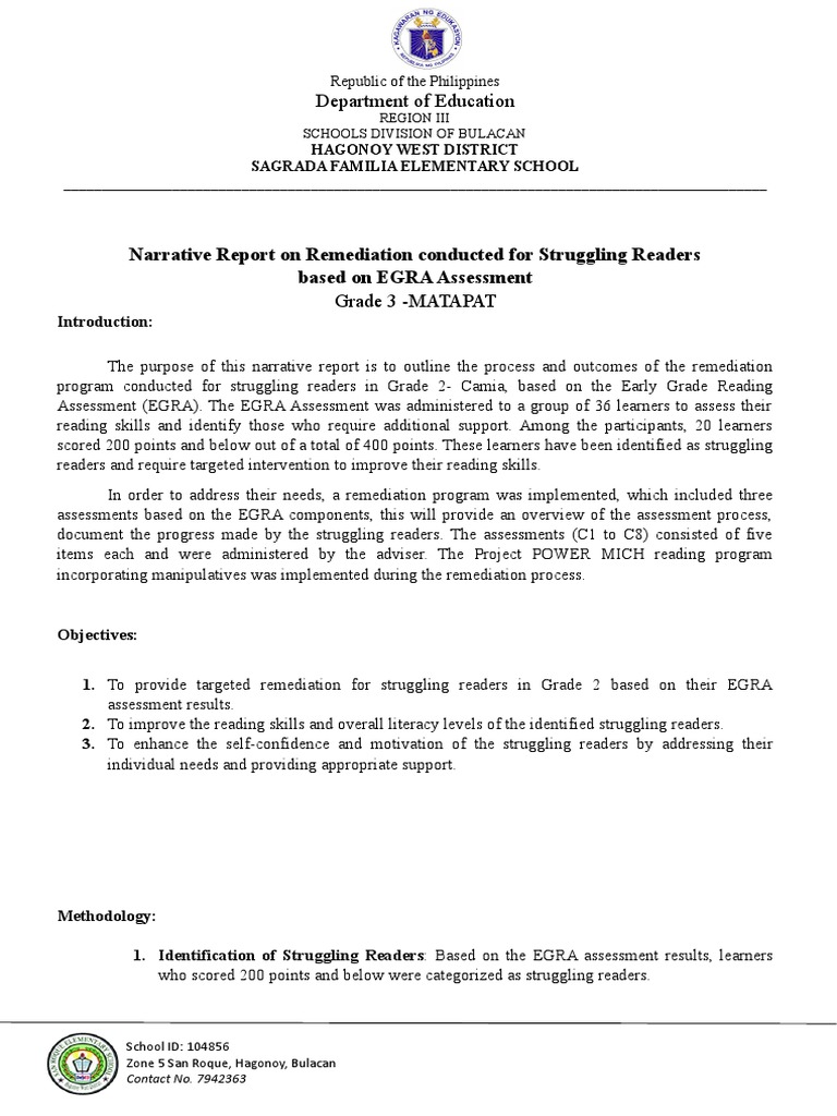 8.2. 2-Camia-Narrative-Report-On-Remedial Reading-22-23 (Pictures ...