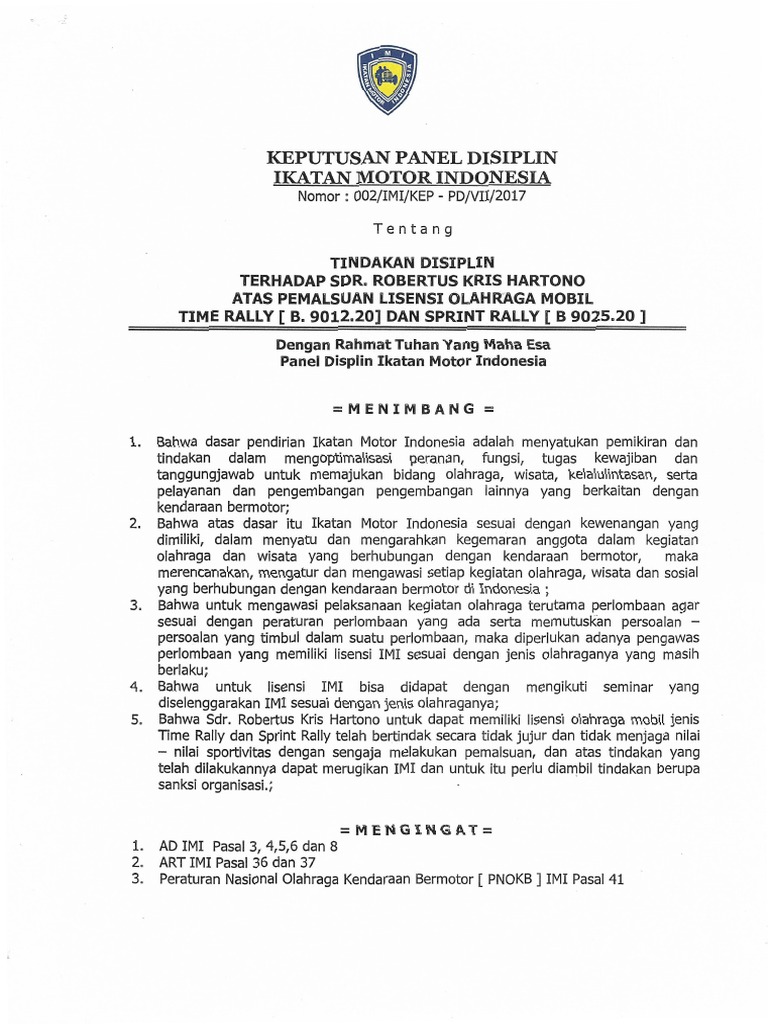 Sanksi IMI untuk Pemalsuan Lisensi | PDF