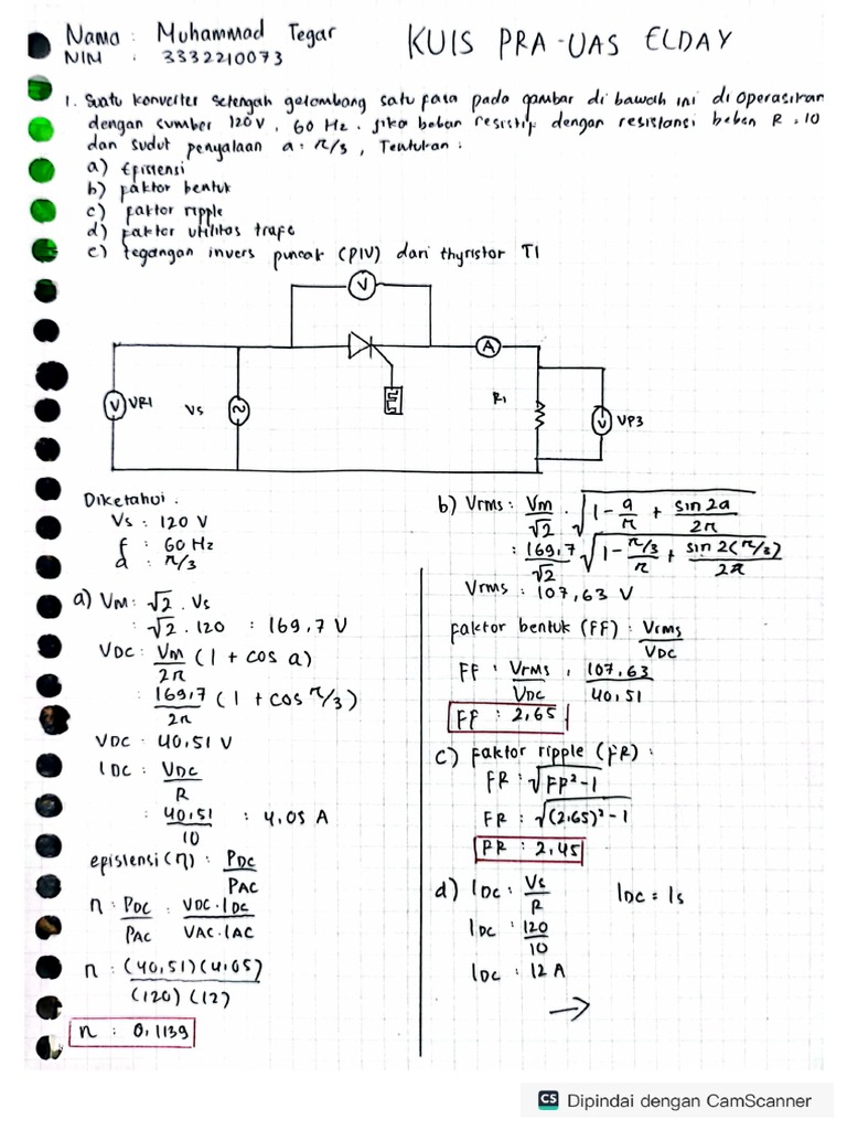 Muhammad Tegar - Kuis Pra UAS ELDAY | PDF