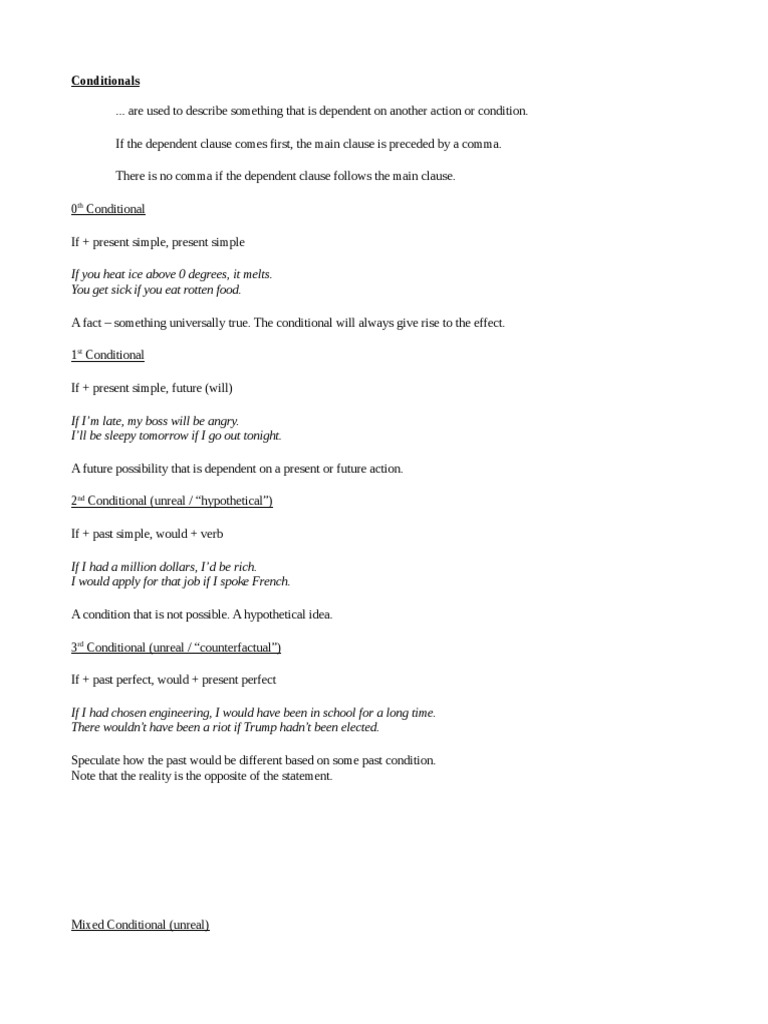 CPE Grammar Unit 12 - Conditionals | Download Free PDF | Linguistics | Grammar